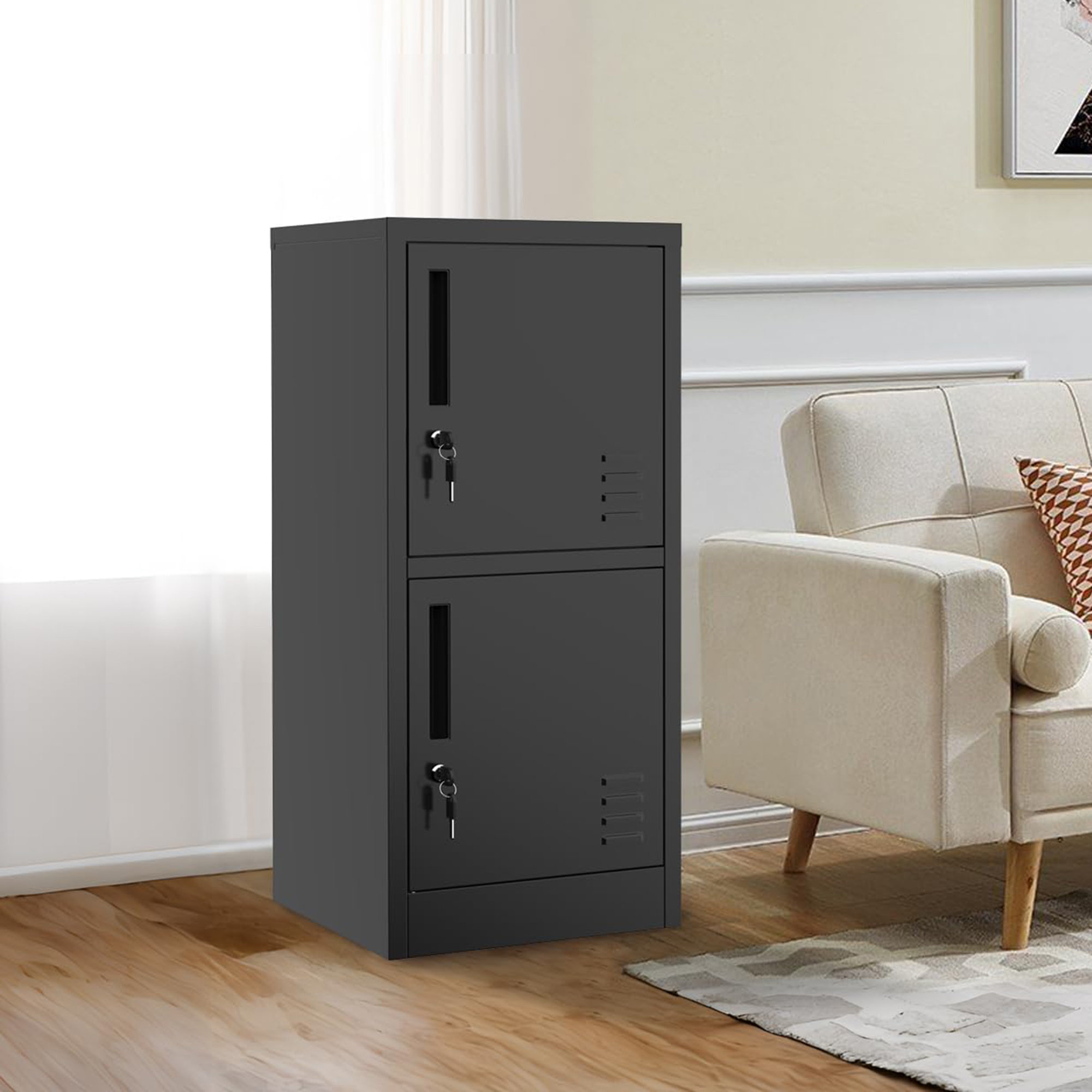 Inbox Zero Belew 15.8'' Wide 2 - Shelf Storage Cabinet | Wayfair