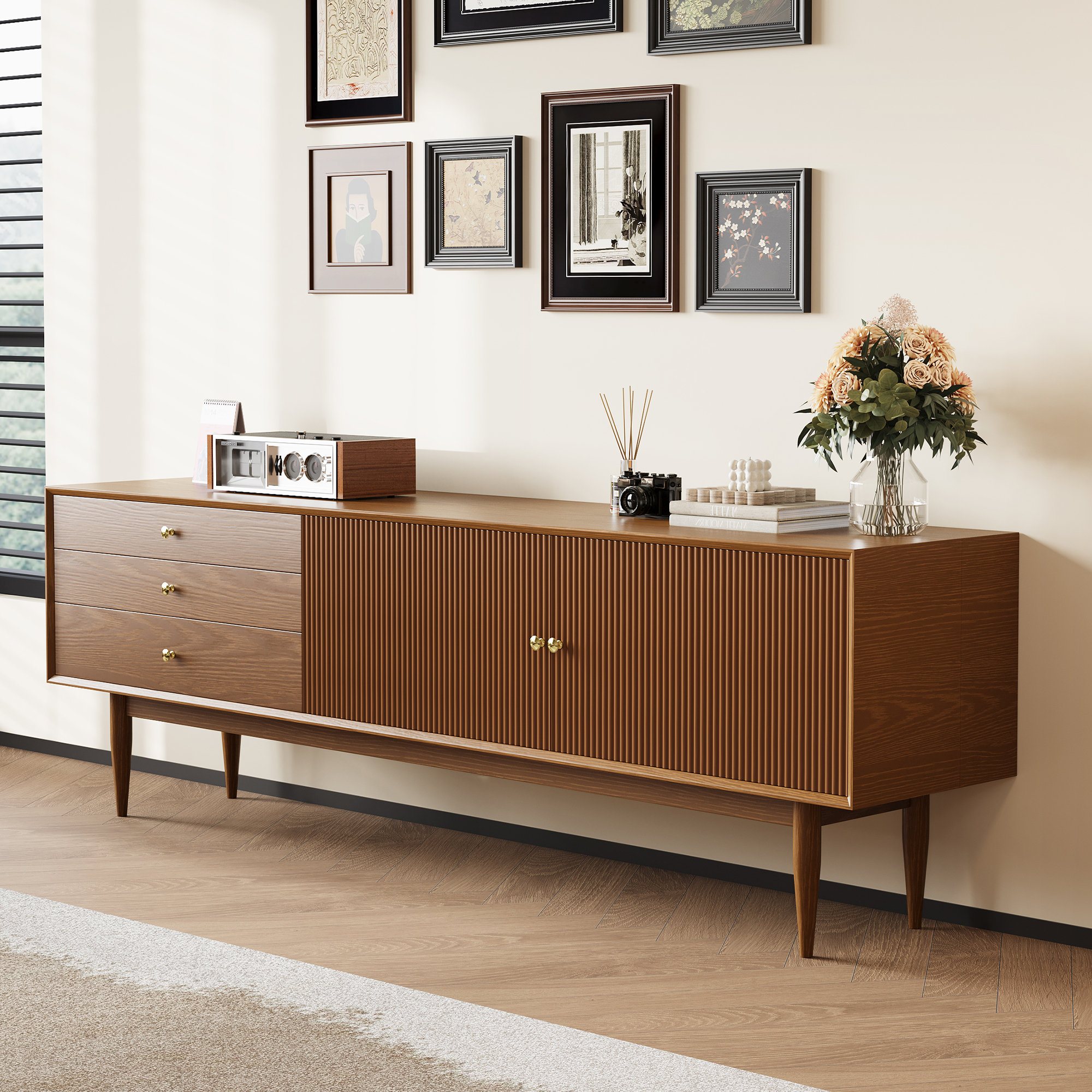 Corrigan Studio® 71'' Tv Consoles For Living Room,wood Tv Stand With ...