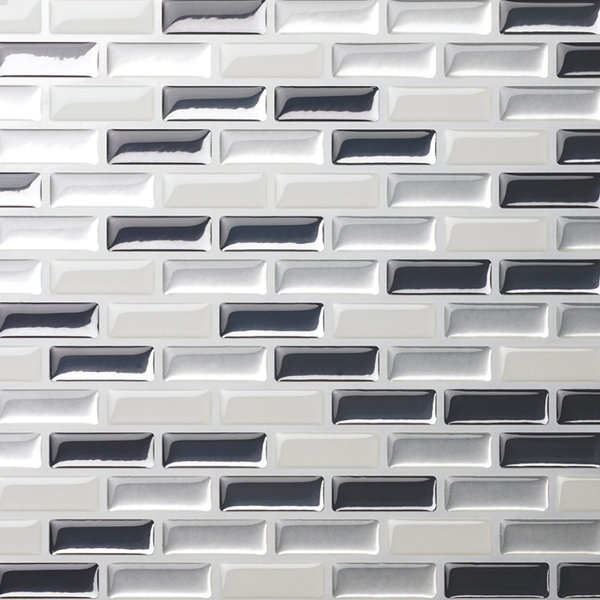 TicTacTiles 10'' W x 10'' L PVC Peel and Stick Mosaic Tile & Reviews ...