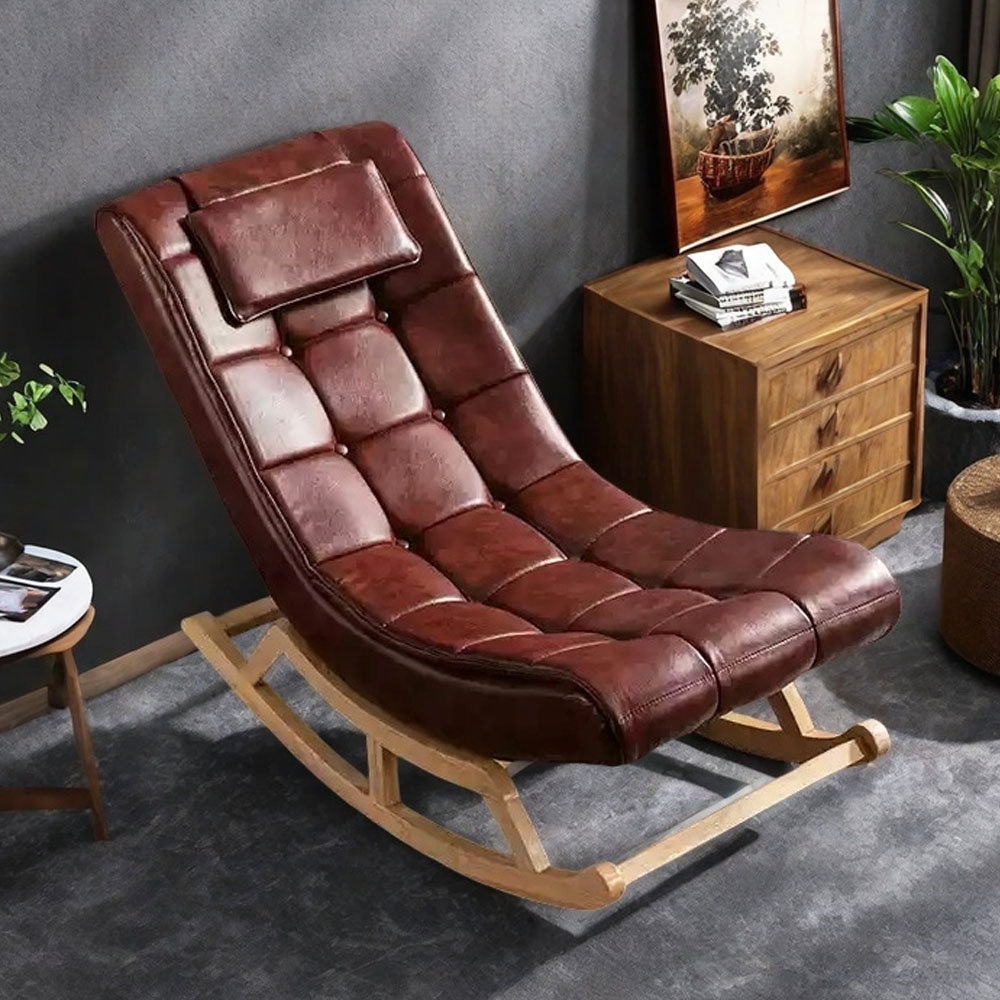 Elegant Home Furnishings.s Home Living Room Faux Leather Casual Rocking ...