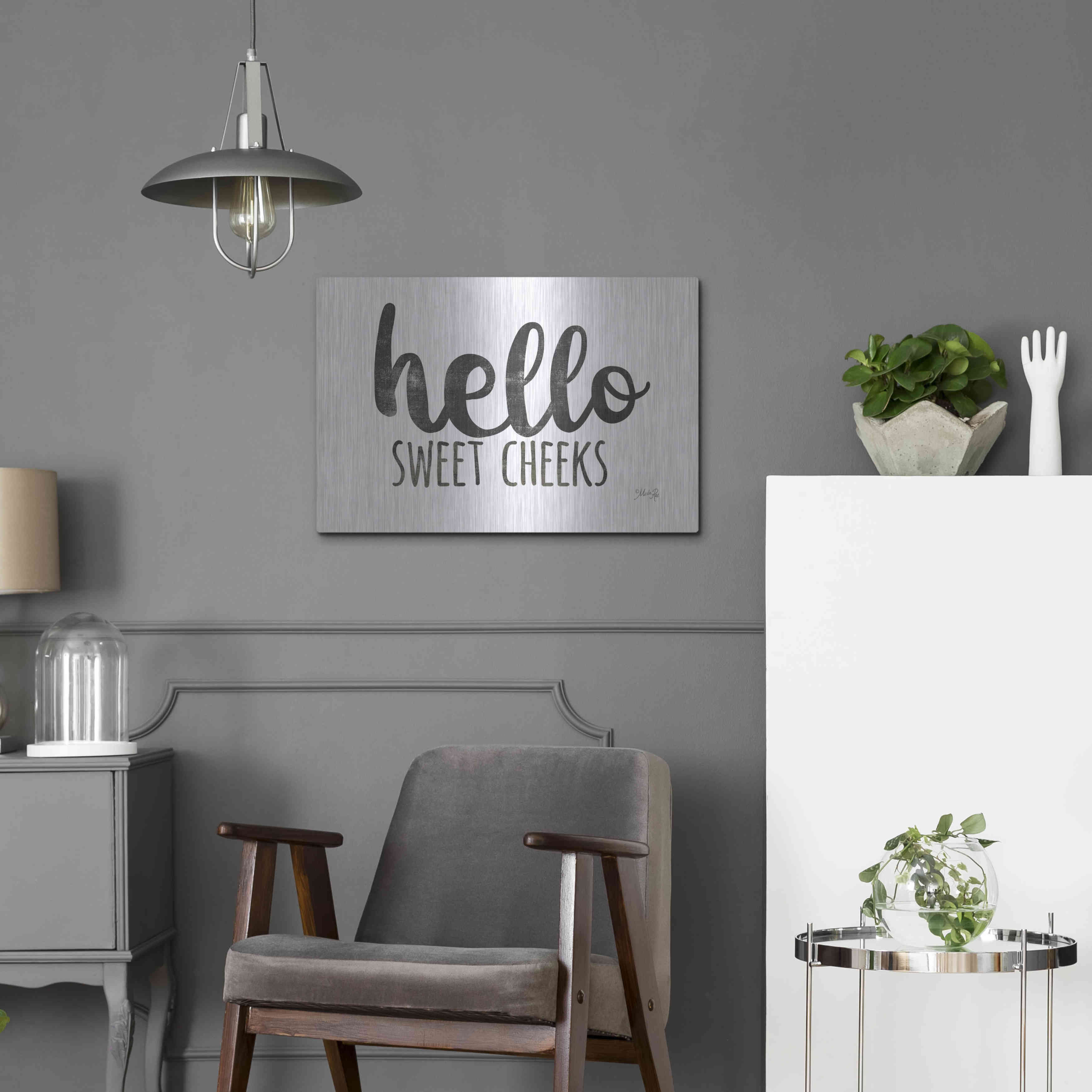 17 Stories 'Hello Sweet Cheeks Sign' by Marla Rae, Metal Wall Art | Wayfair