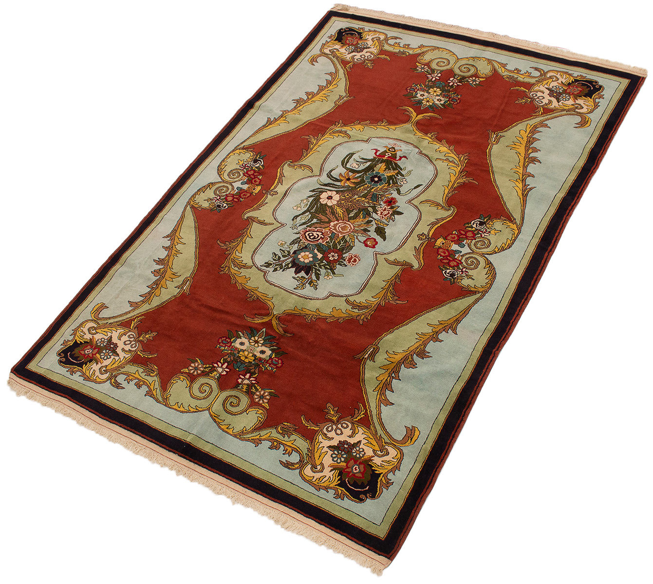 Isabelline One-of-a-Kind Amiyiah Hand-Knotted 1990s Amiyiah Dark Copper ...