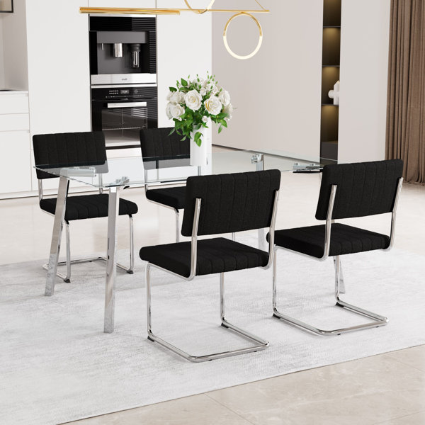 Wrought Studio 5 - Piece Glass Dining Set - Wayfair Canada