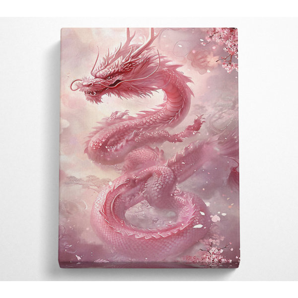Bright Star The Pink Chinese Dragon - Wrapped Canvas Art Prints ...