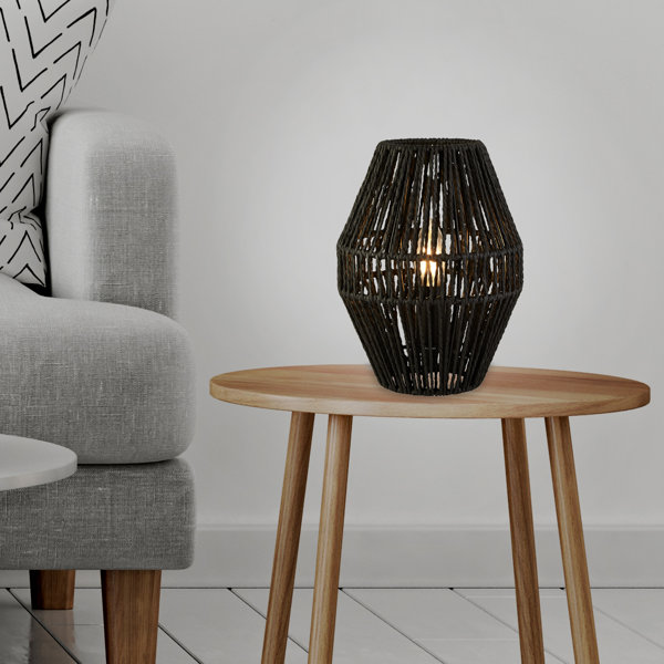 Bay Isle Home Asa Black Rattan Lamp | Wayfair.co.uk