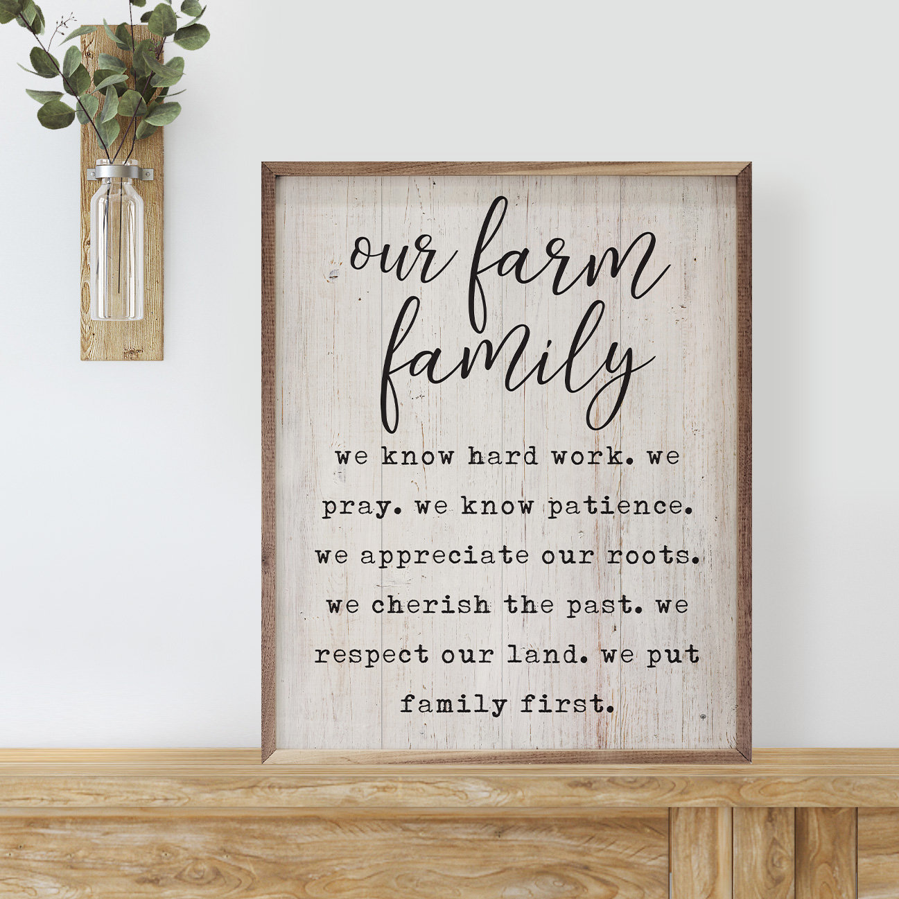Gracie Oaks Our Farm Family Whitewash | Wayfair