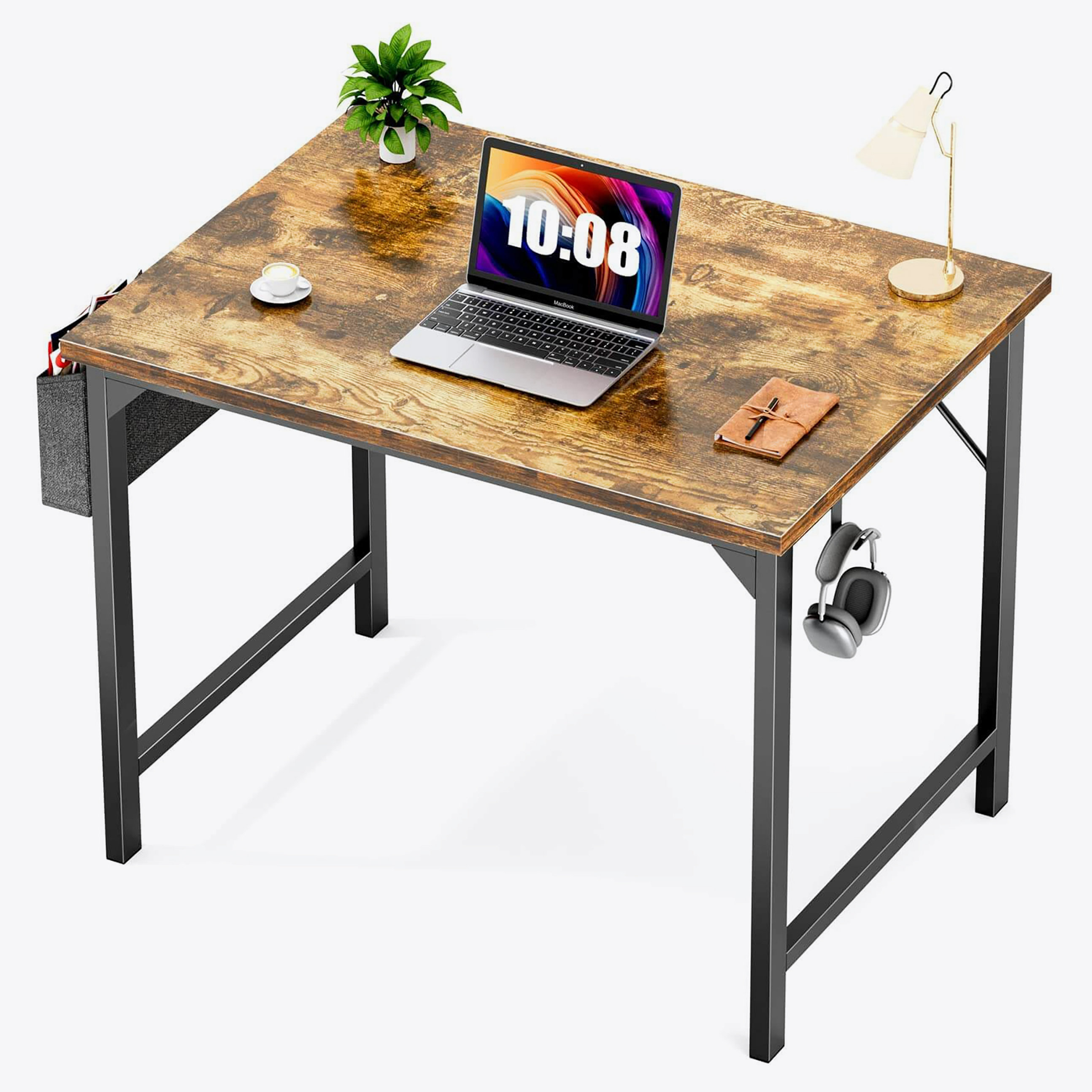 Ebern Designs Modern Simple Style Wooden Work Office Desks with Storage ...