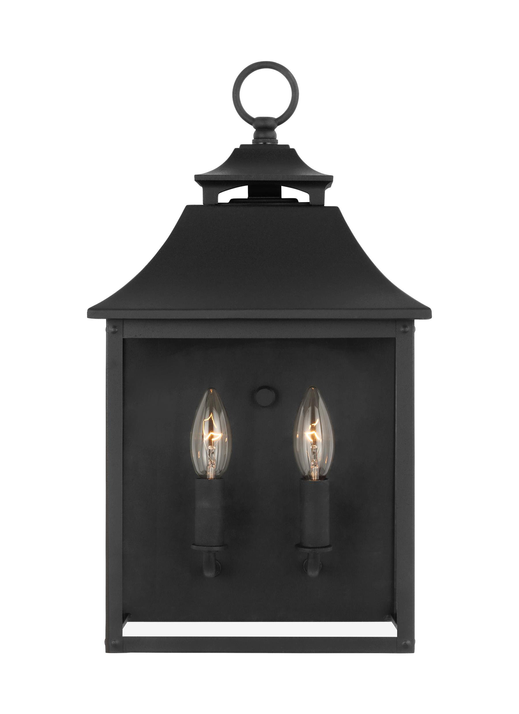 Visual Comfort Studio Galena 2 Light PCKT Wall Lantern Textured Black ...