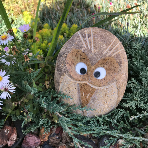 Tierra Garden Stone Age Creations 6"H Boulder Angry Bird Statue | Wayfair
