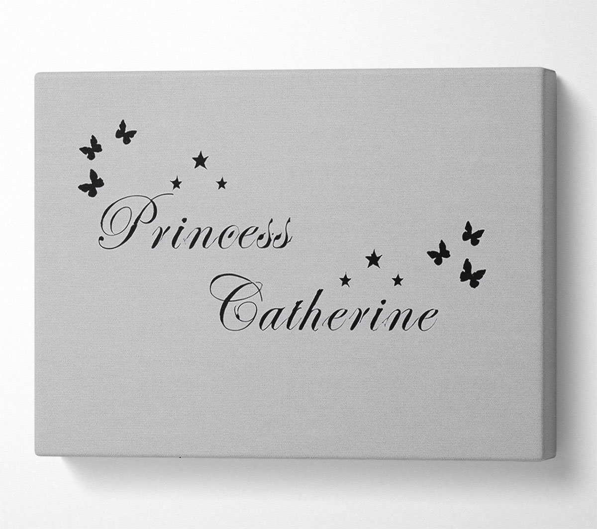 Happy Larry Girls Room Quote Your Own Name Princess Grey - Wrapped ...