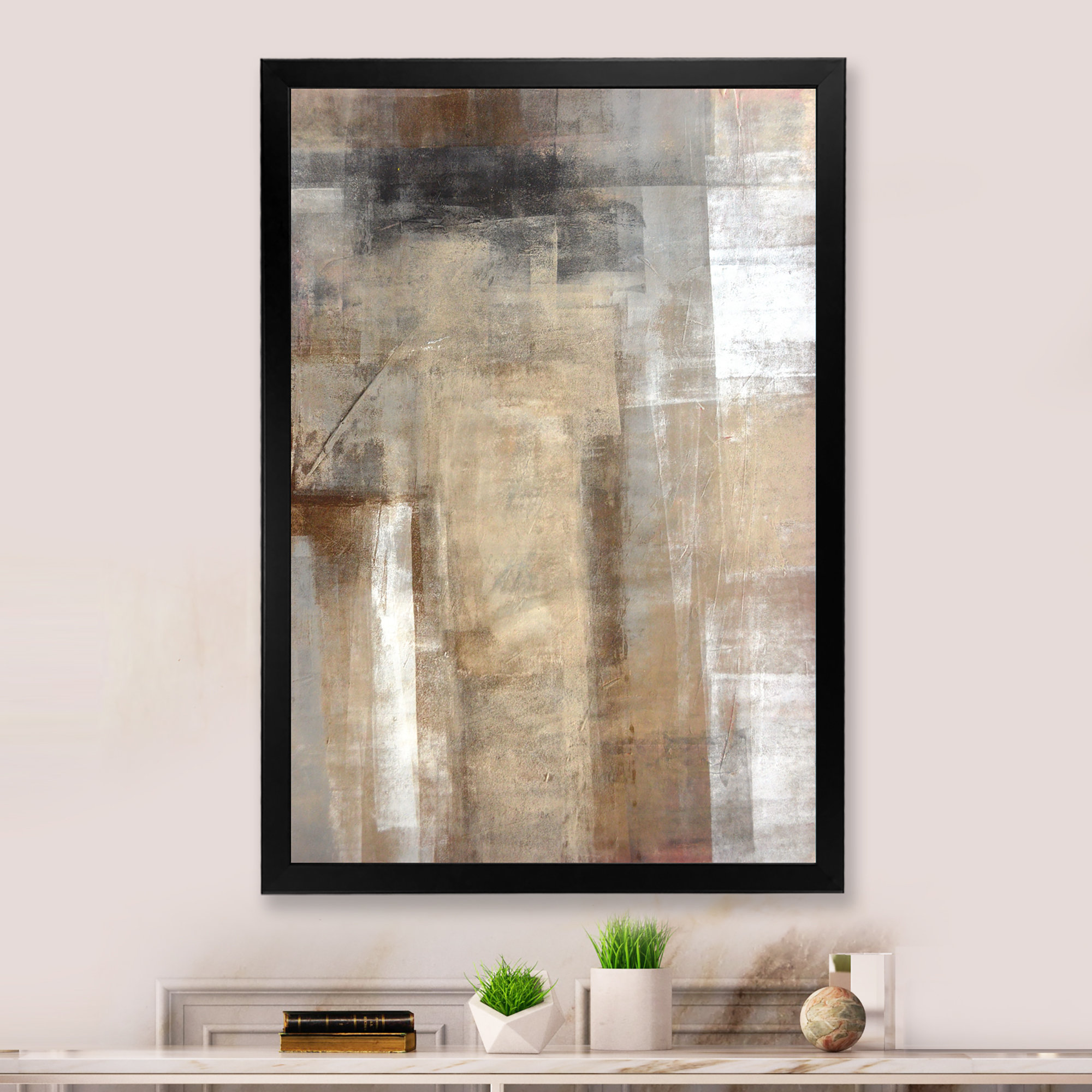 17 Stories Brown Meets Beige Abstract Art - Modern & Contemporary ...