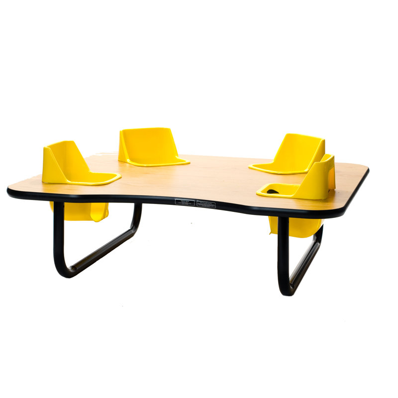 Toddler Tables Laminate Adjustable Novelty 4 Students Activity Table ...