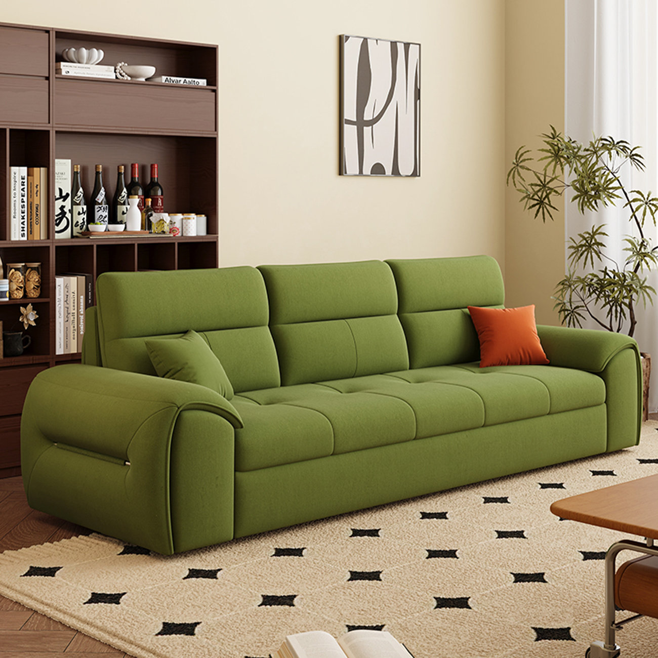 Hokku Designs Simple Cat - Claw Fabric Carbon Steel Sofa | Wayfair