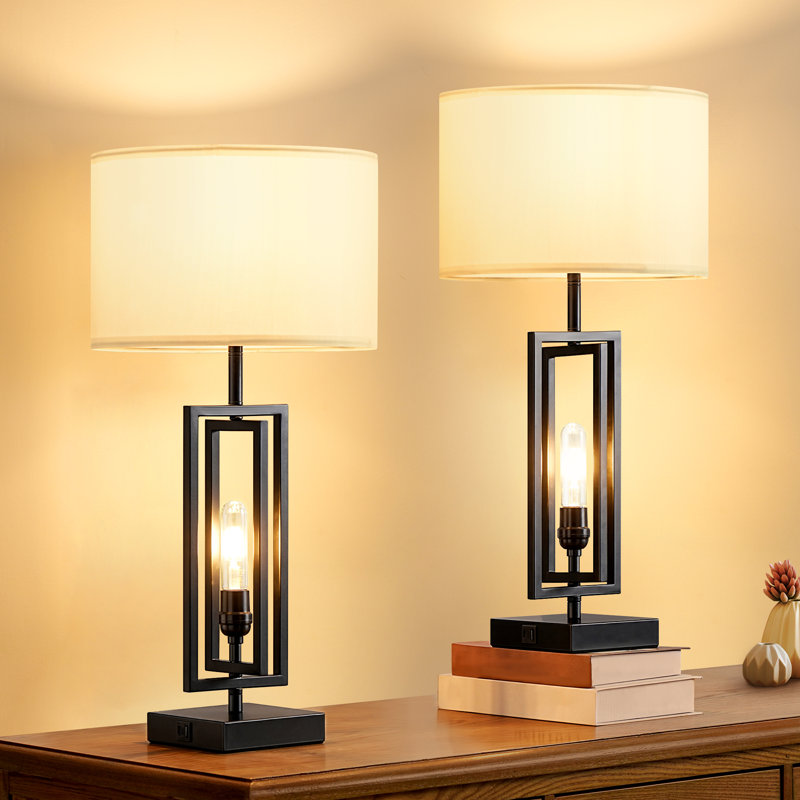 Ebern Designs Norrington Metal Touch Control Dimmable Table Lamp with ...