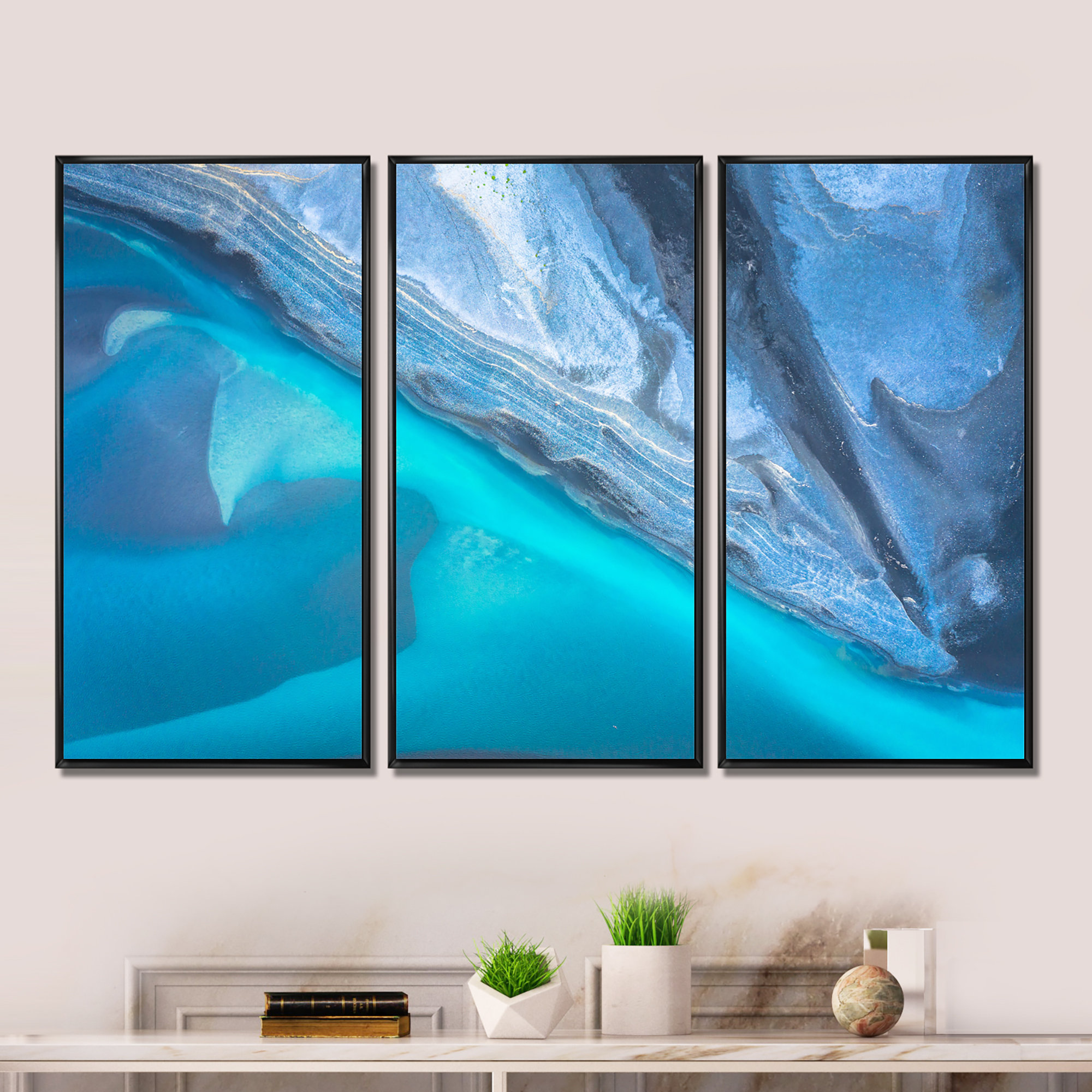 Wrought Studio™ Aerial View Of Glacier Rivers Iceland II - 3 Piece ...