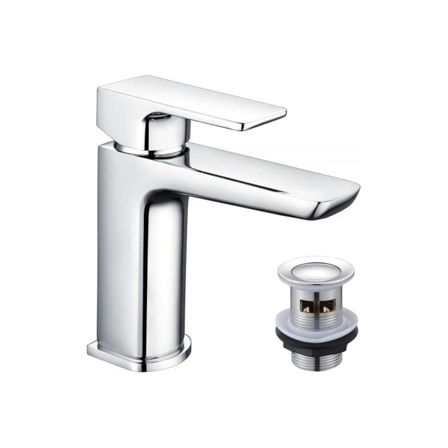 Canora Grey Bathroom Sink Hot And Cold Faucet With Sprung Waste,Single ...