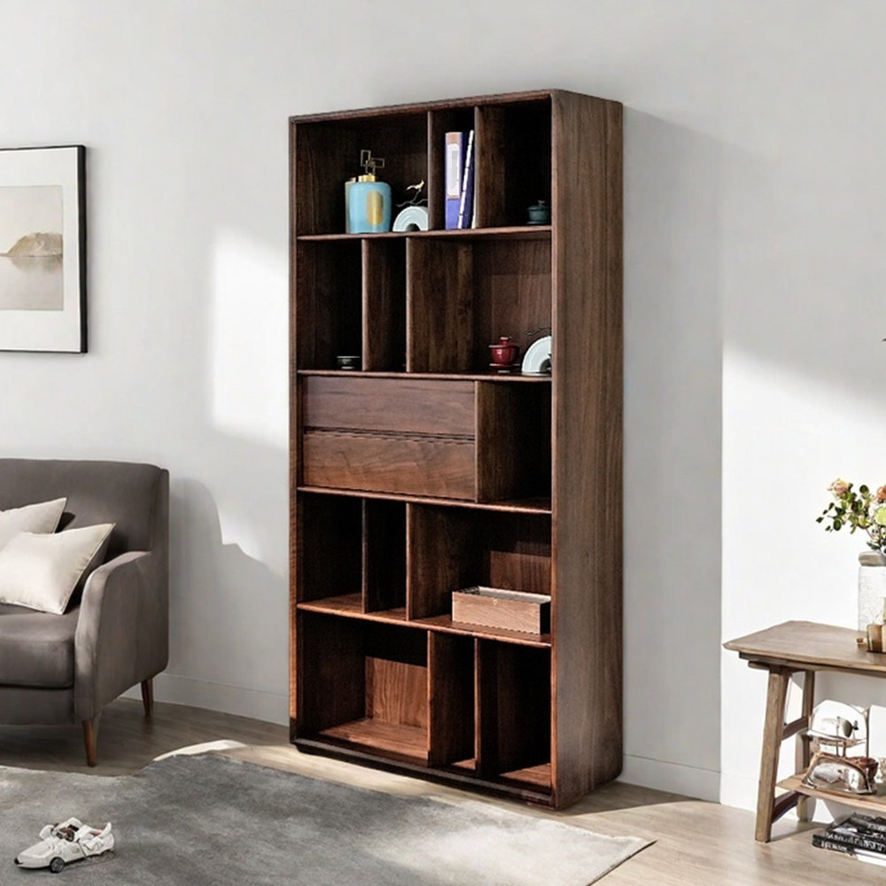 Kaoloupin High quality black walnut bookcase | Wayfair
