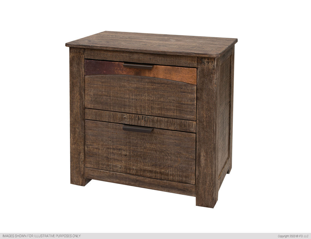 Birch Lane™ Robbie 2 - Drawer Solid Wood Nightstand in Brown - Wayfair ...