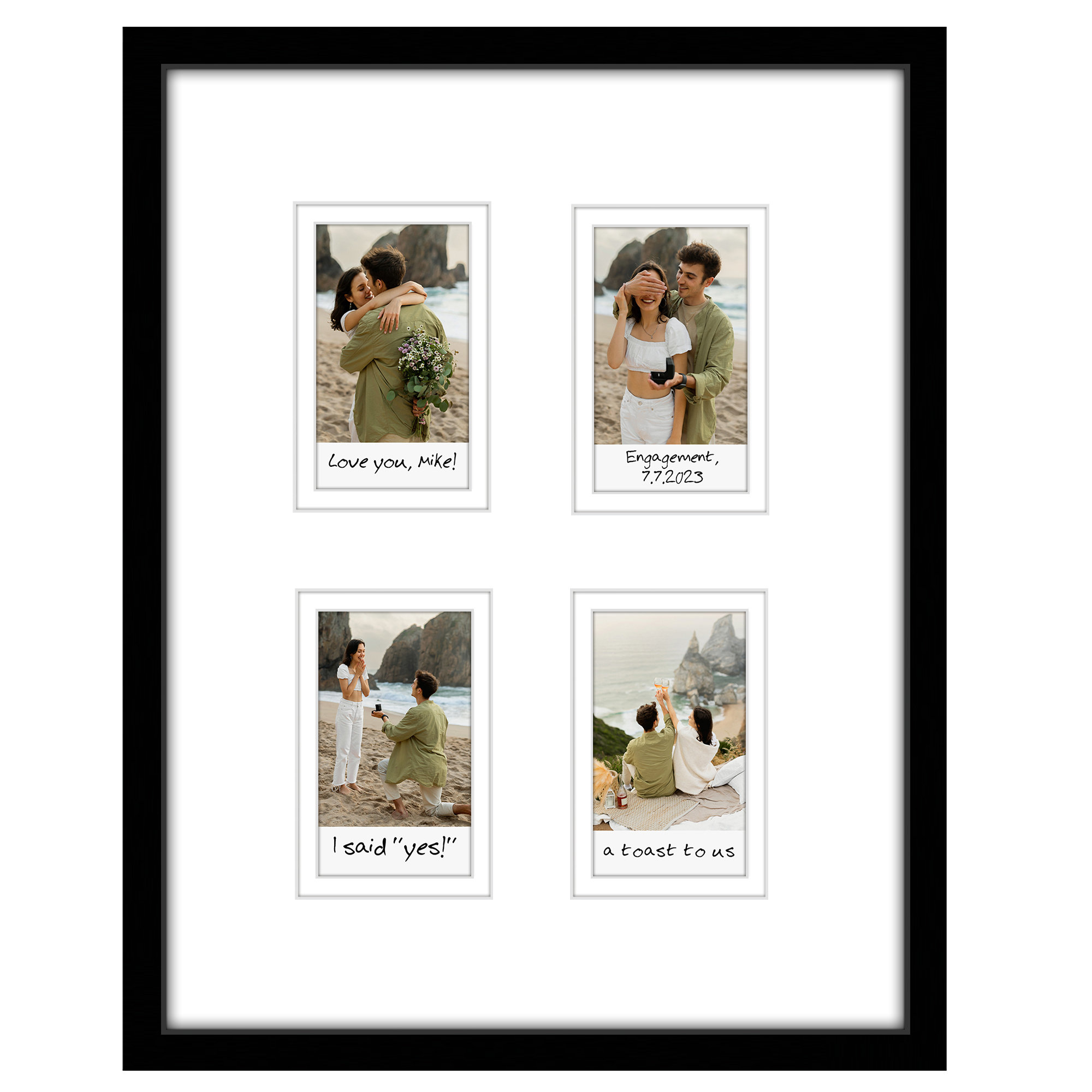Americanflat Mini Instant Photo Collage Frame With Double White Mat ...