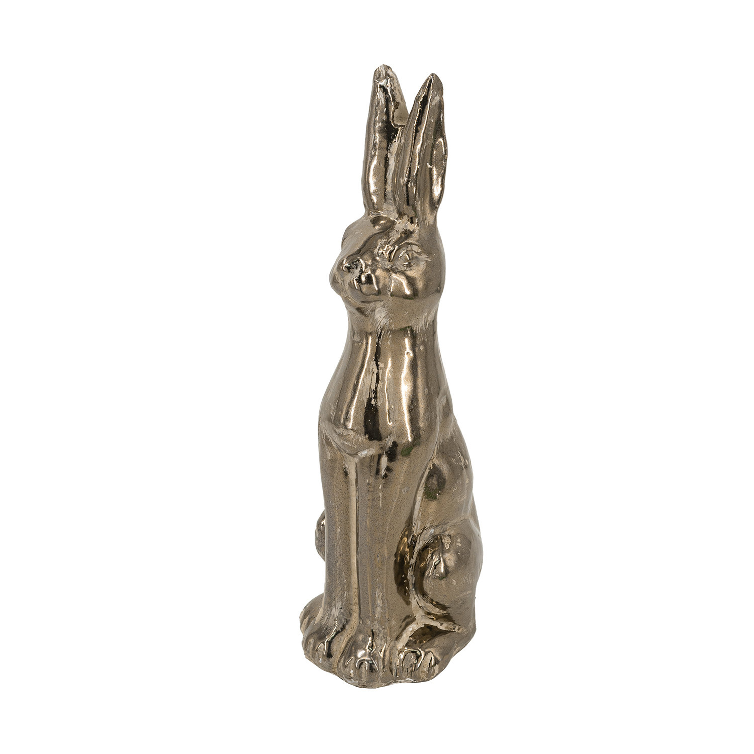 August Grove® Standing Bronze Terracotta Rabbit Figurine | Wayfair