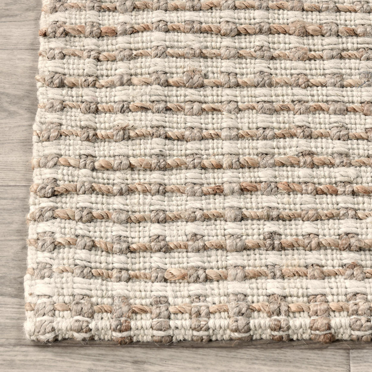 Villa by Classic Home Huntington 5'x8' Handwoven Jute Sustainable Ivory ...