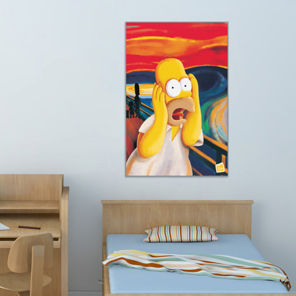 Happy Larry Homer, L'urlo by The Simpsons - Picture Frame Graphic Art ...
