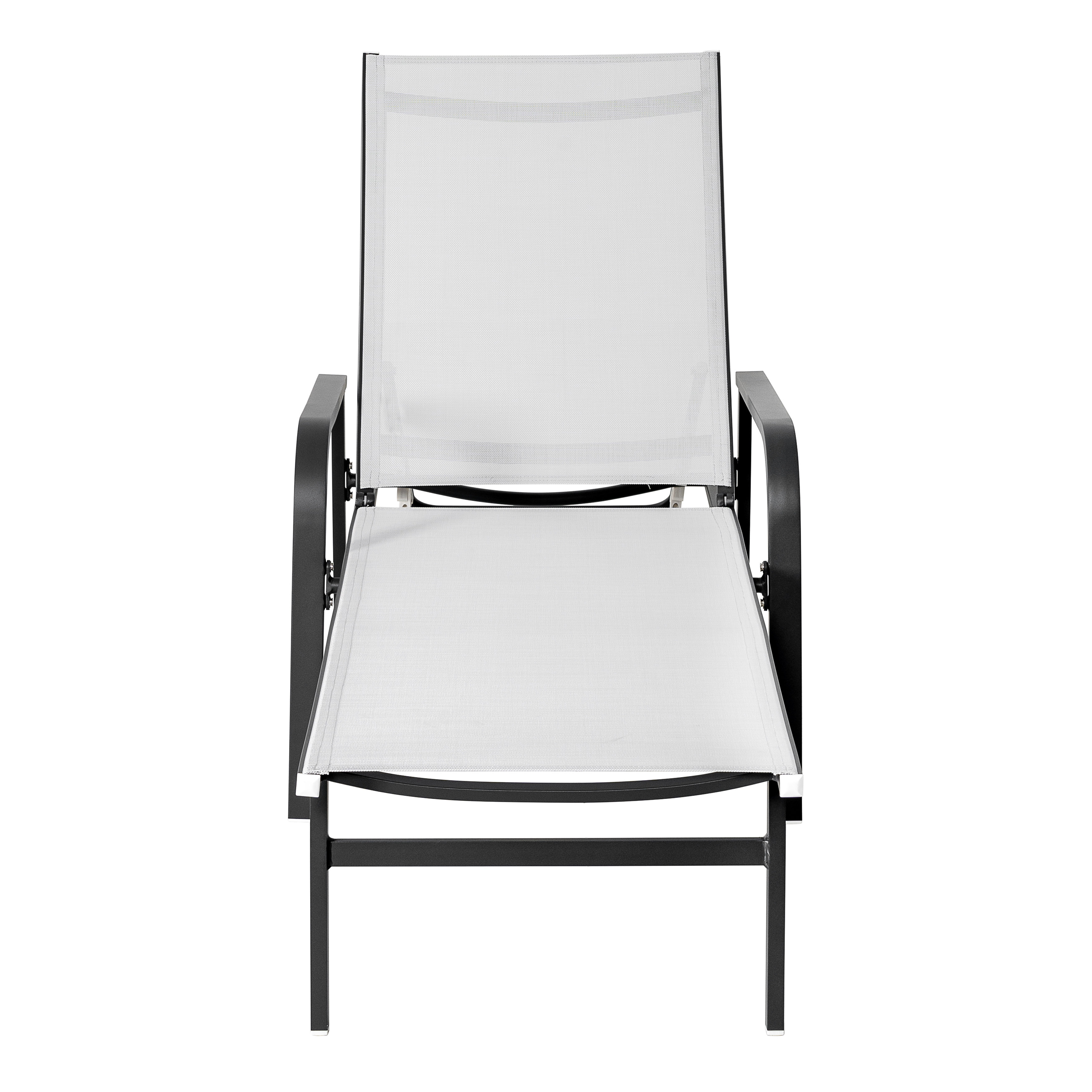 Ebern Designs Outdoor PVC-coated polyester Lounge Chair With Aluminum ...