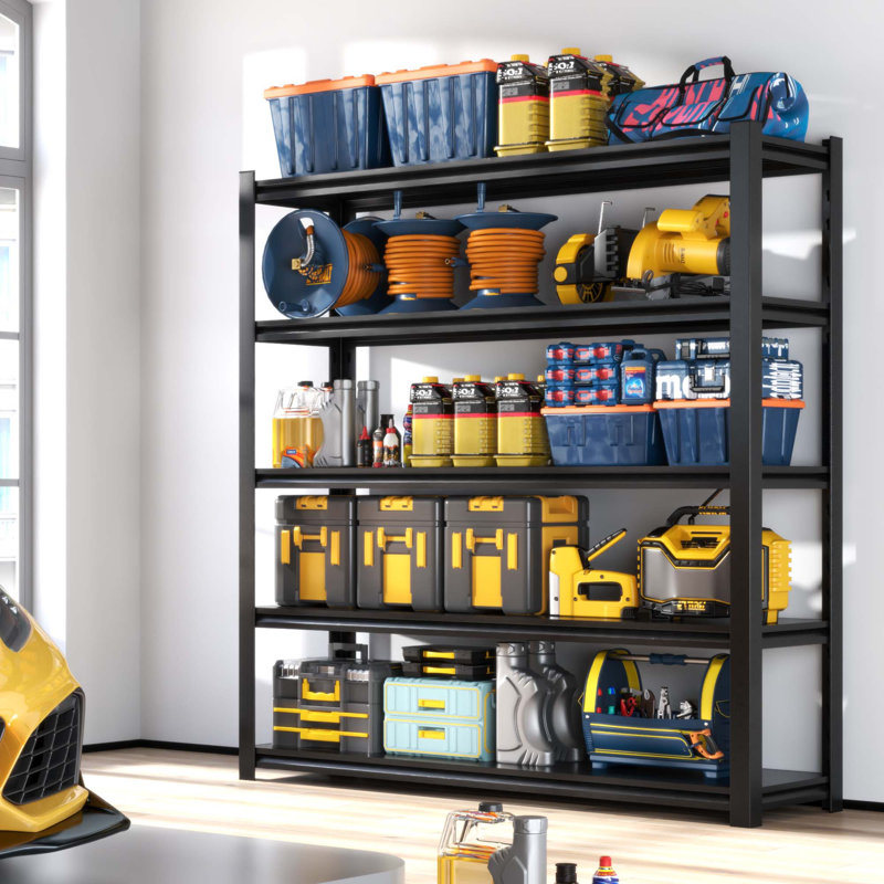 Rebrilliant 5 Tier Adjustable Heavy Duty Metal Garage Storage Shelves ...
