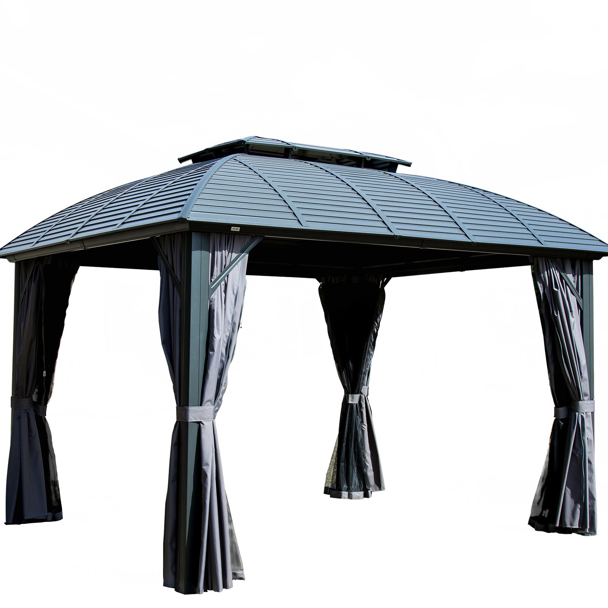 Arlmont & Co. 10'X12' Gazebo For Outdoor Comfort Zone. With Aluminum ...