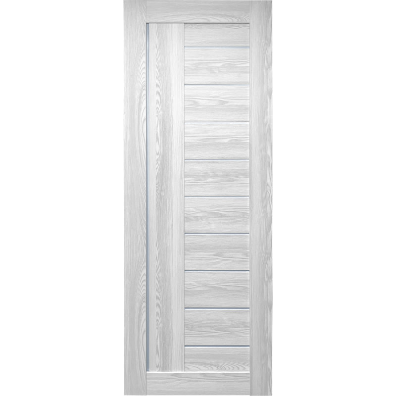 Valusso Design LLC Paneled Prefinished Frosted Glass Solid Core ...