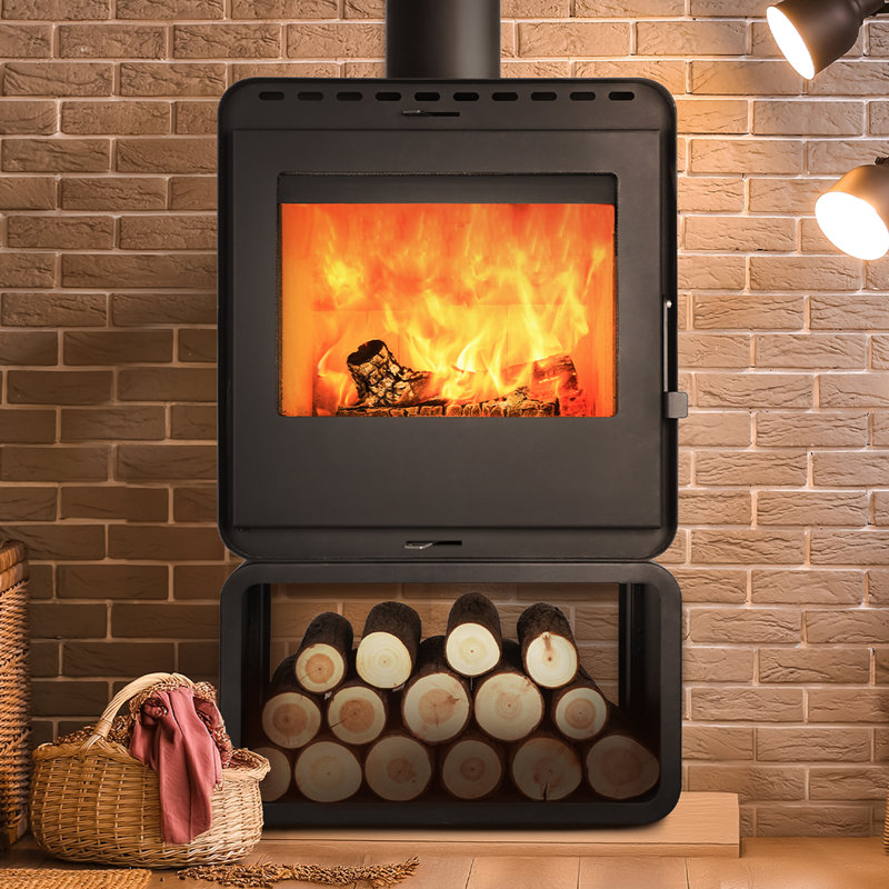 BrooveWave 3200 Sq Ft Freestanding Wood Burning Stove with Oven ...