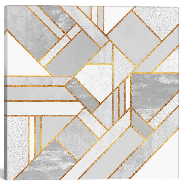 Mercer41 White Stone Patterns White Stone On Canvas by Elisabeth ...