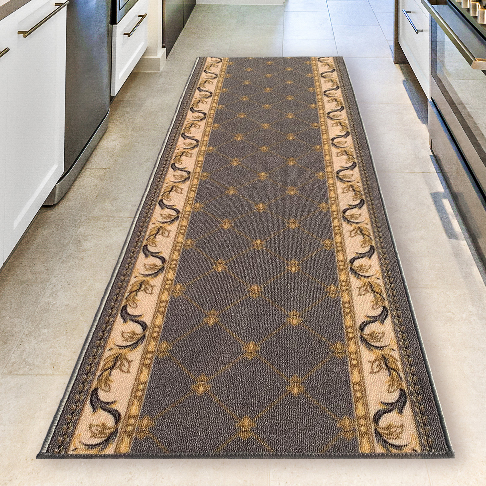 Fleur De Lis Living Mayville Geometric Tufted Gray Area Rug | Wayfair