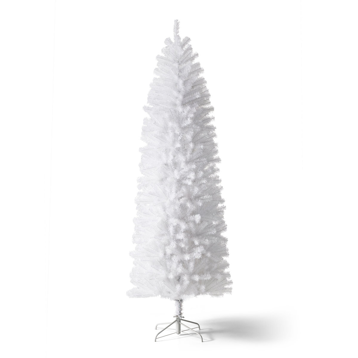 The Holiday Aisle® White Pencil Tinsel Artificial Christmas Tree ...