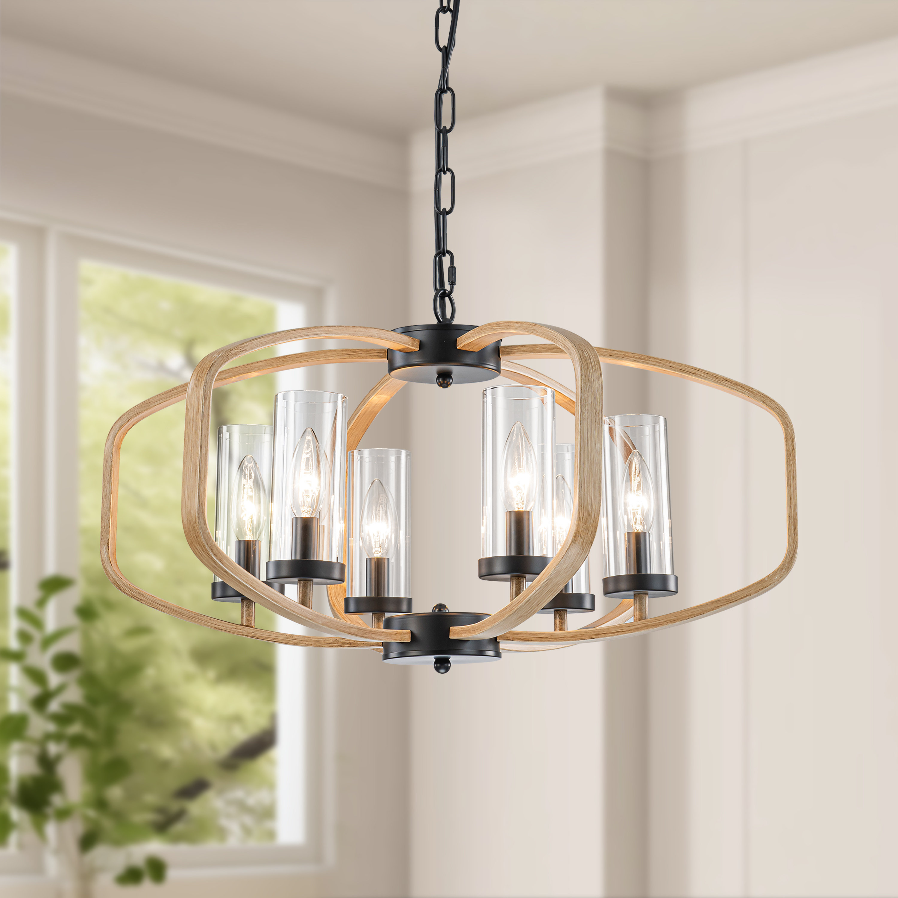 Mercer41 Heald 6 - Light Lantern Dimmable Drum Chandelier | Wayfair