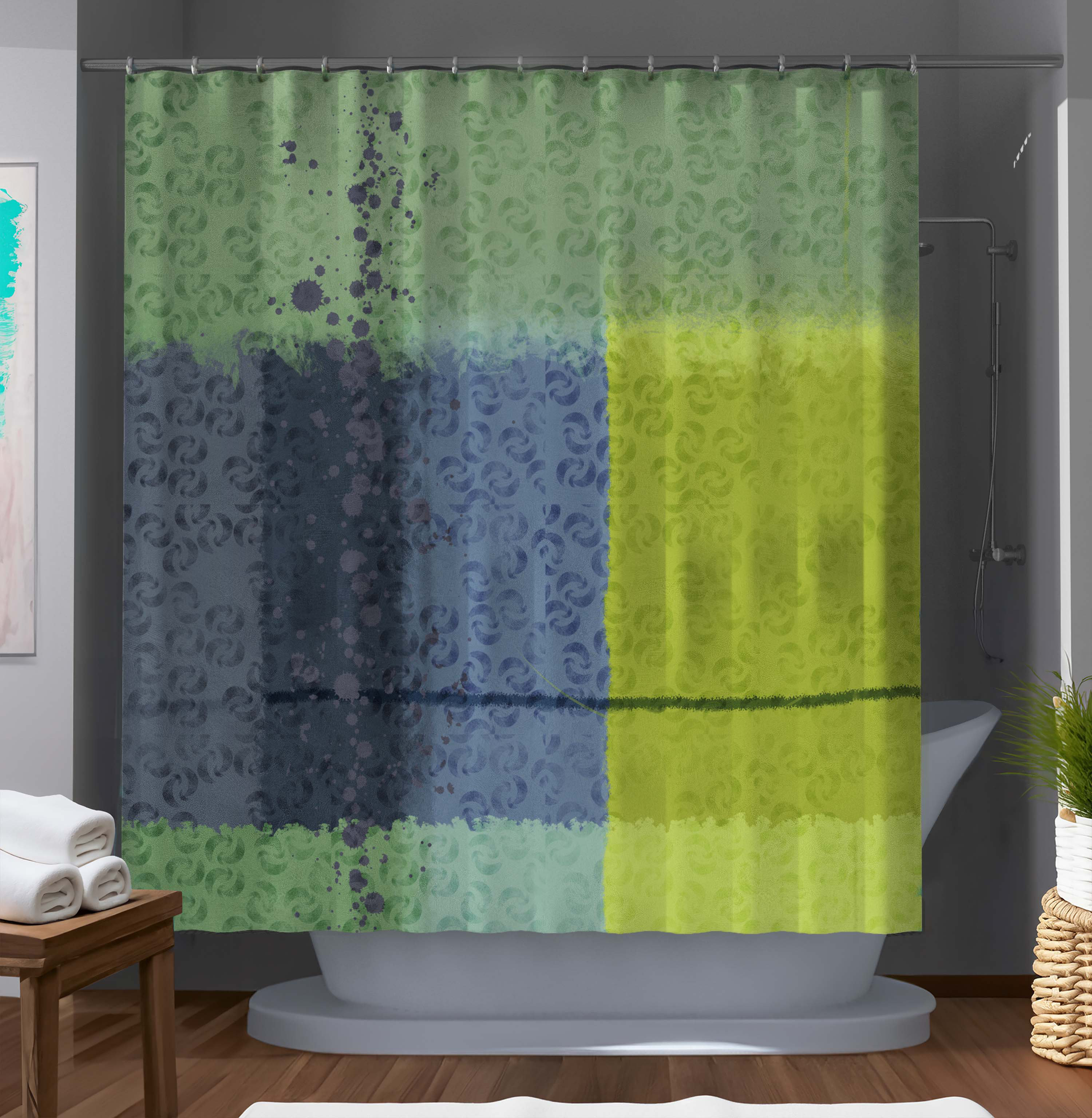 East Urban Home Glitter Safety Shower Curtain | Wayfair