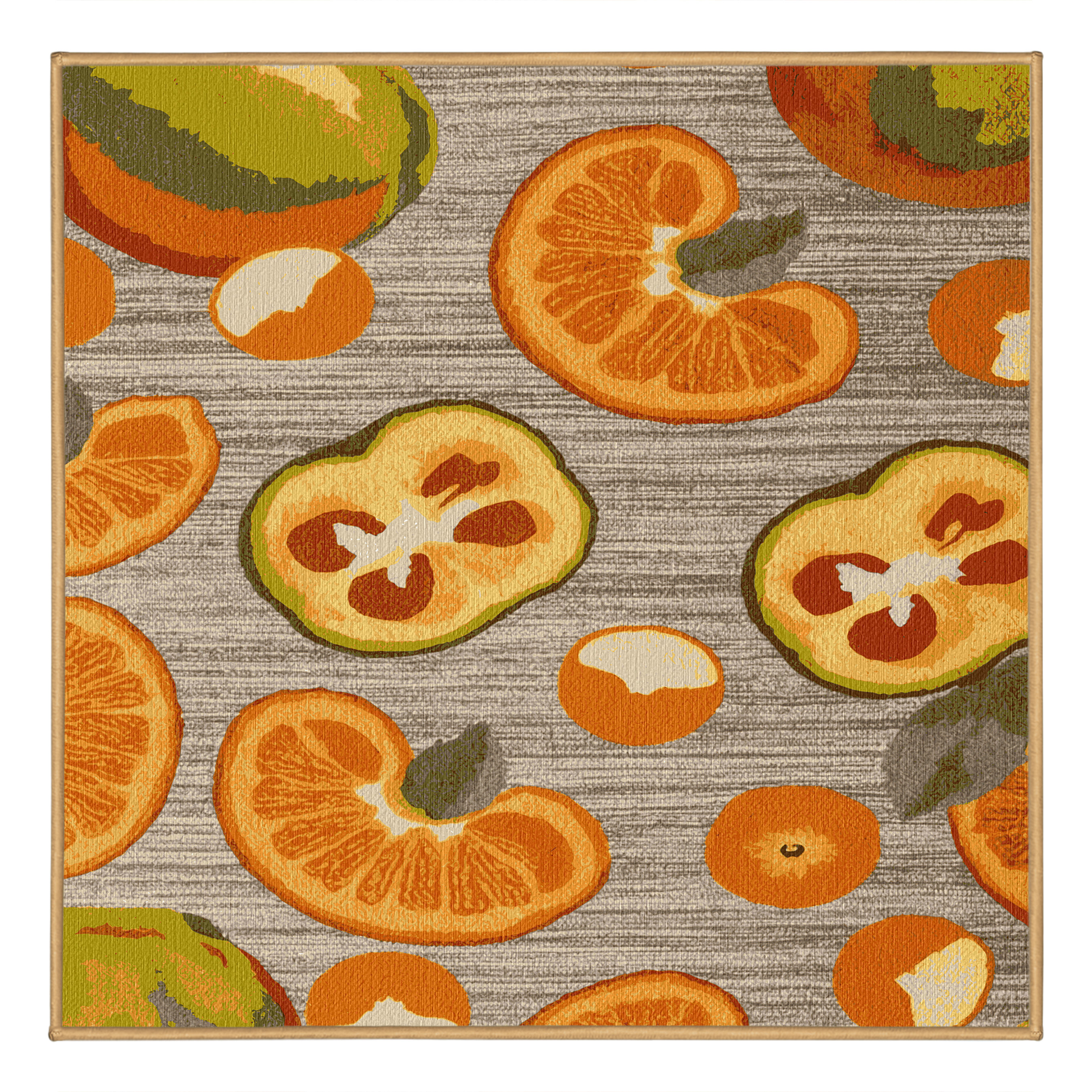 One Allium Way® Washable Kumquat Fruits Area Rug | Wayfair