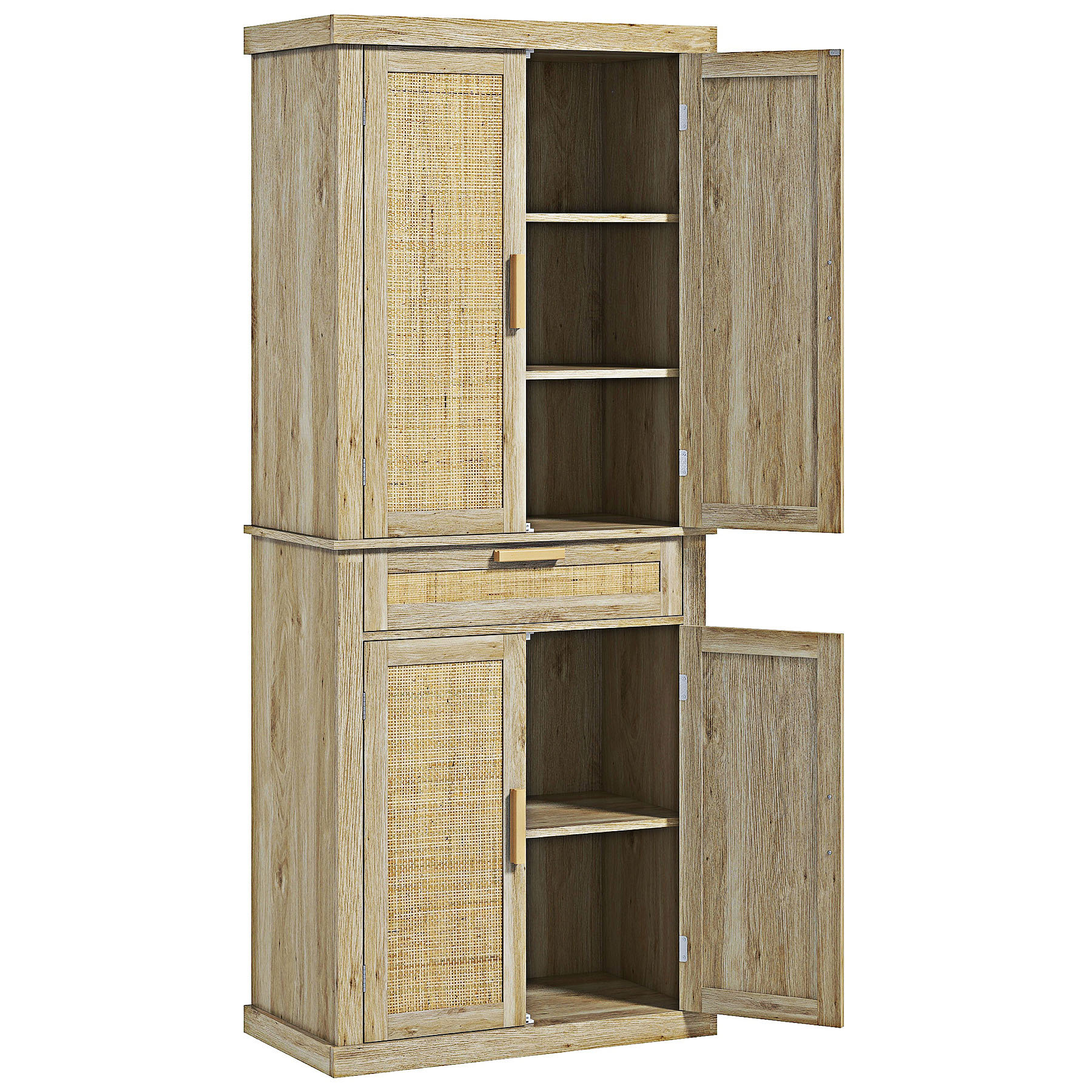 Bay Isle Home™ Freestanding Tall Pantry Cabinet Kitchen Storage Cabinet ...