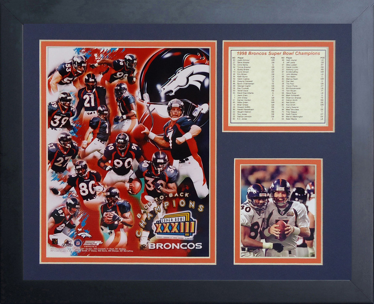 Legends Never Die Denver Broncos Super Bowl 33 Framed Memorabili ...