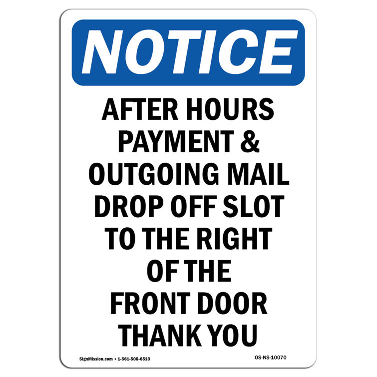 SignMission After Hours Payment and Outgoing Sign - Wayfair Canada