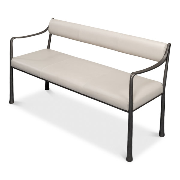Sarreid Ltd Eliana Faux Leather Entryway Bench | Wayfair