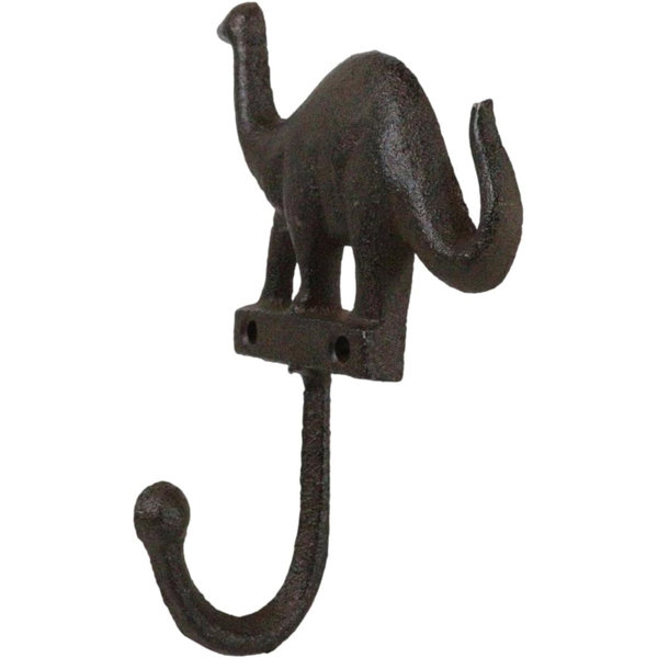 Bungalow Rose Pack Of 3 Cast Iron Rustic Jurassic Long Neck ...