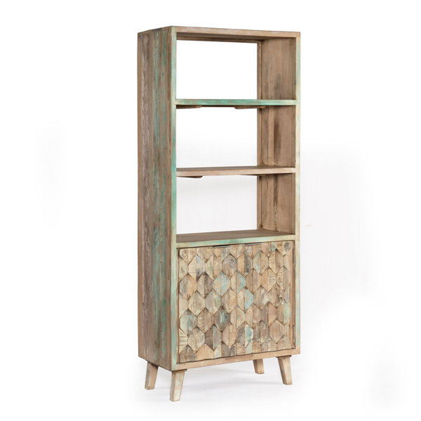 Longshore Tides Audine 78.1" H x 31.5" W Solid Wood Standard Bookcase ...