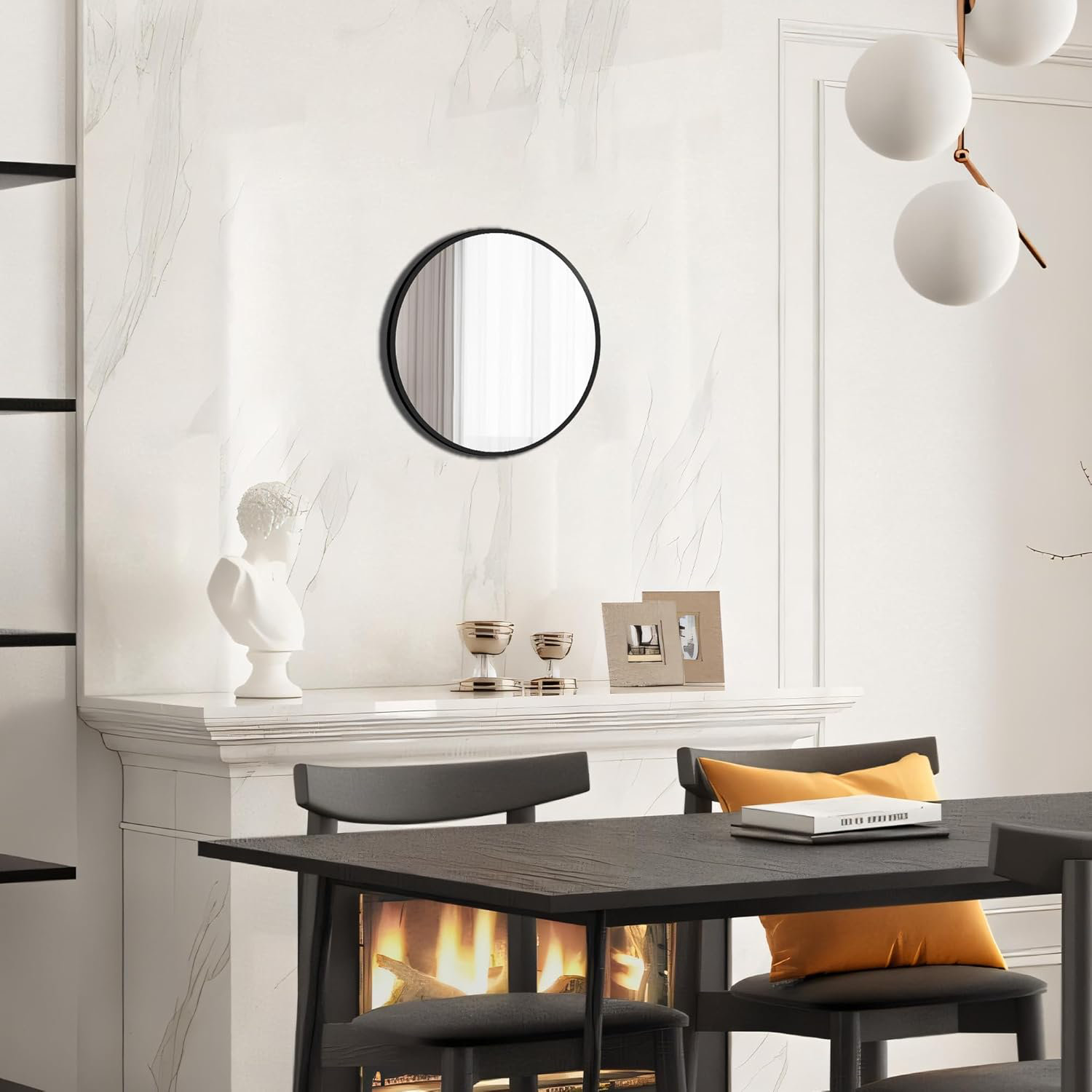 Latitude Run® Tanvik Metal Round Mirror | Wayfair