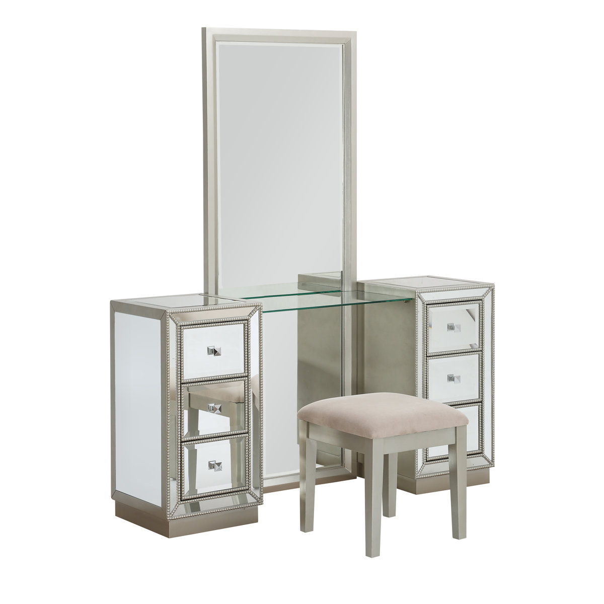Willa Arlo™ Interiors Fonzo Storage Vanity Set with Mirror & Reviews ...