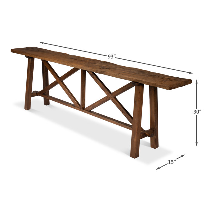 Loon Peak® Berlin 93'' Solid Wood Console Table | Wayfair