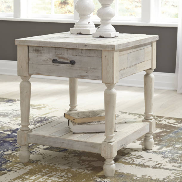 Ophelia & Co. Nikolai Solid Wood Top End Table & Reviews | Wayfair