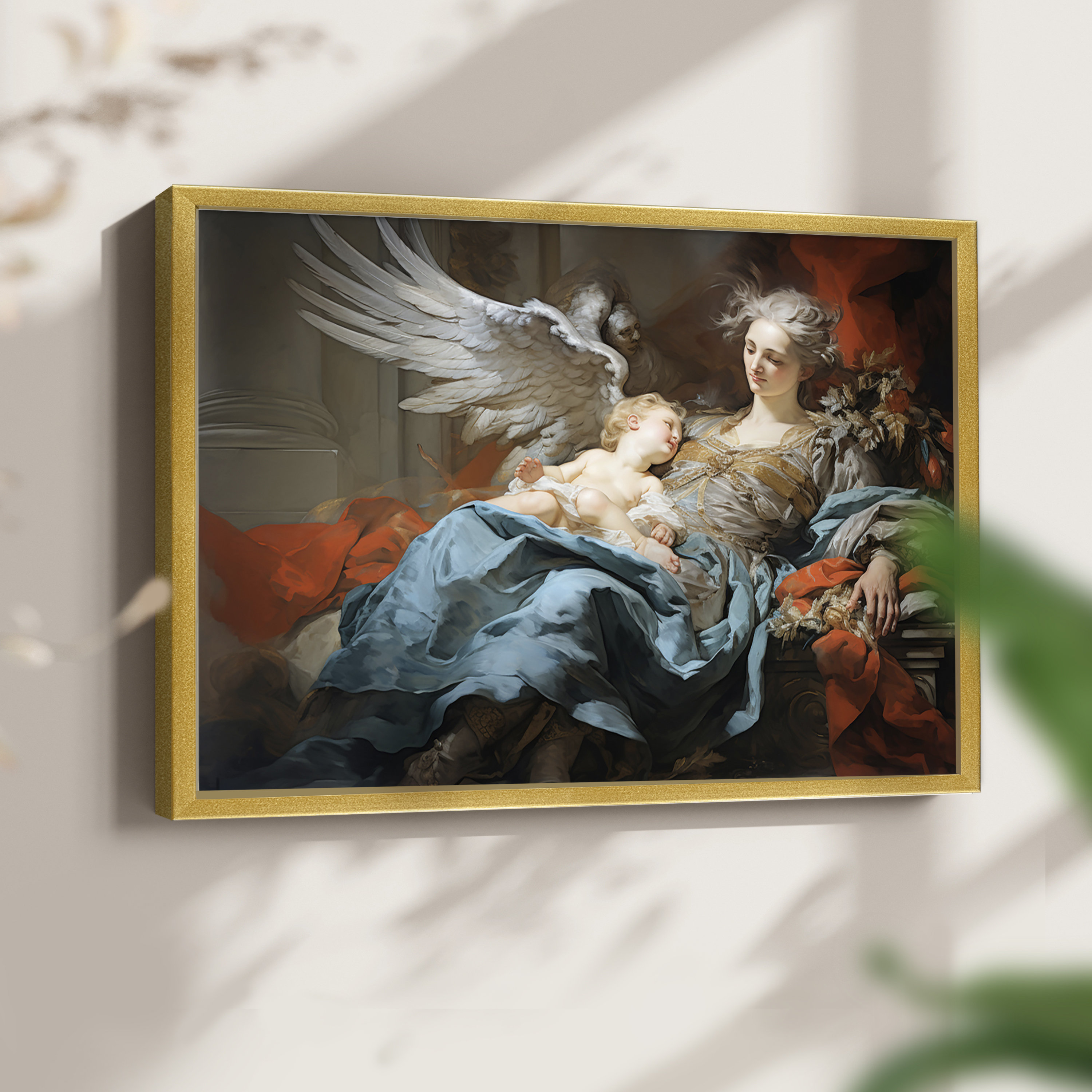 Fleur De Lis Living Angels From Above-XXX -Framed Print - Restickable ...