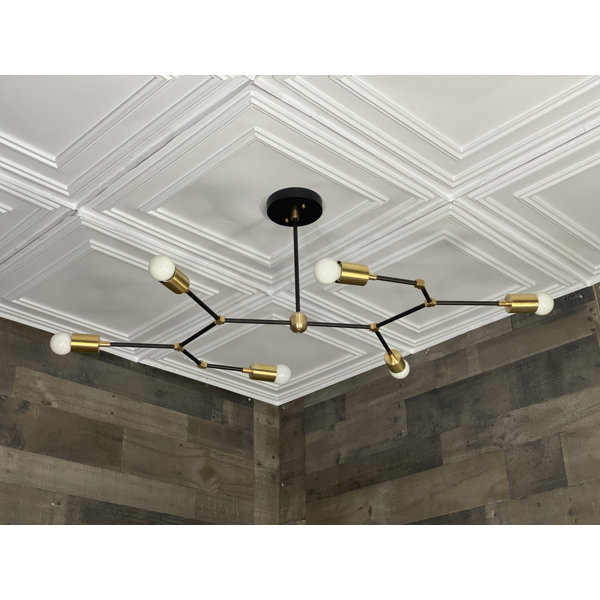 Corrigan Studio® Verdie Modern Chandelier Mid Century Industrial Large ...