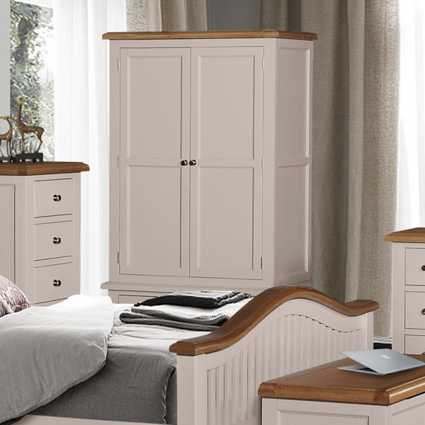 August Grove Dale 2 Door Solid Wood Wardrobe | Wayfair.ie